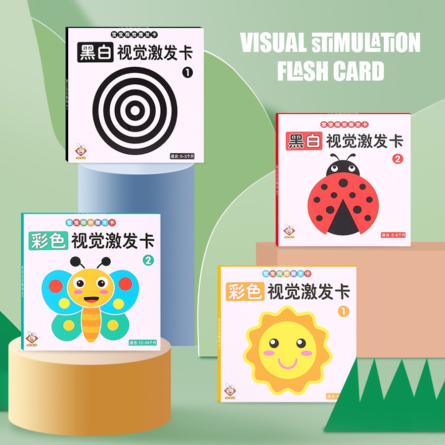 20Pcs Waterproof Visual Stimulation Sensory Flash Cards Baby Children ...