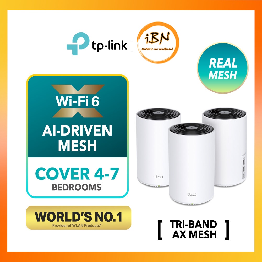 TP-LINK AX3600 Tri-Band Whole Home Ai-Driven AX WiFi 6 Mesh Wifi Router ...