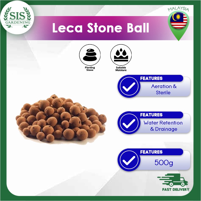 500g LECA STONE LECA BALL(8-12mm) 陶粒 (Clay Pebbles -Clay Balls- LECA ...