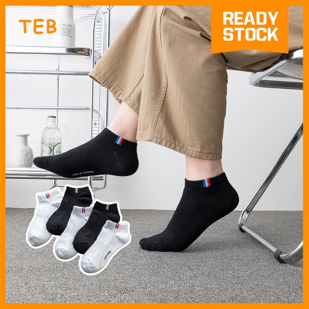 White & Black Hipster Korean Ankle Socks / Stokin Pendek Fesyen Korea ...