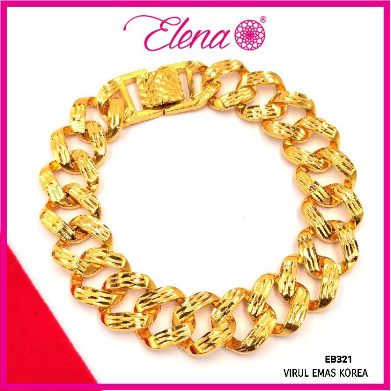 Elena Emas Korea Bracelet - Gelang Tangan Dewasa ( EB321 ) | Shopee Malaysia