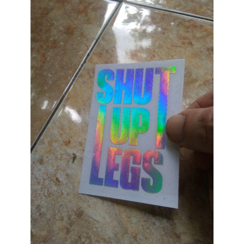 Shut UP LEGS STICKER / VIRAL STICKER / RACUNSTICKER / WORDS STICKER ...