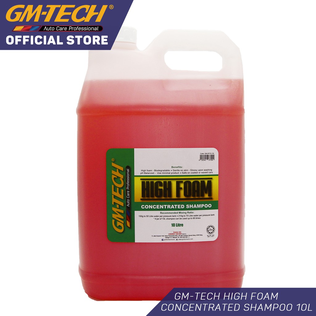 GM-TECH High Foam Concentrate Shampoo - Snow Wash (10L) | Shopee Malaysia