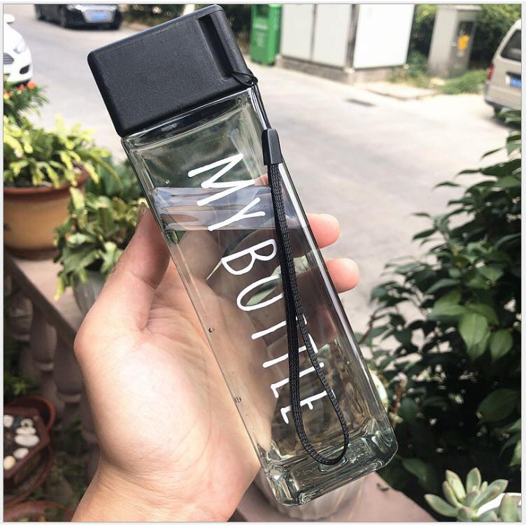 [Beeya] botol air transparent water bottle glass plastic water bottle ...