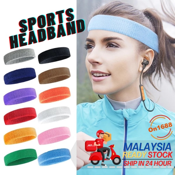 Unisex Sport Sweat Sweatband Yoga Hair Band Stretch Elasticity Sports ...