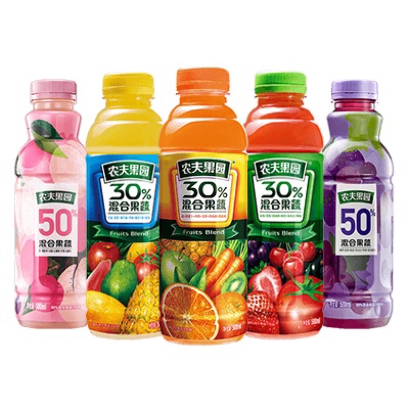 Nongfu Spring 30% 50% Fruits Blend Drinks 500ml 农夫果园30%混合果蔬汁 500ml 农夫山泉 ...