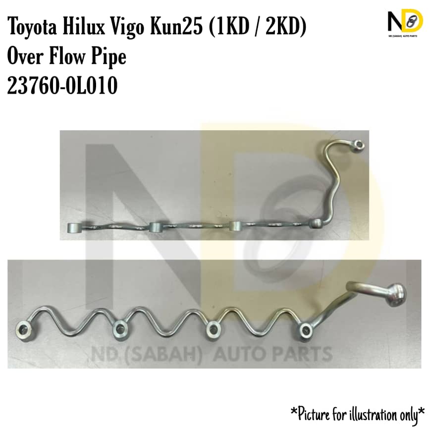 TOYOTA HILUX VIGO KUN25 (1KD / 2KD) OVER FLOW PIPE / INJECTORS BACK ...