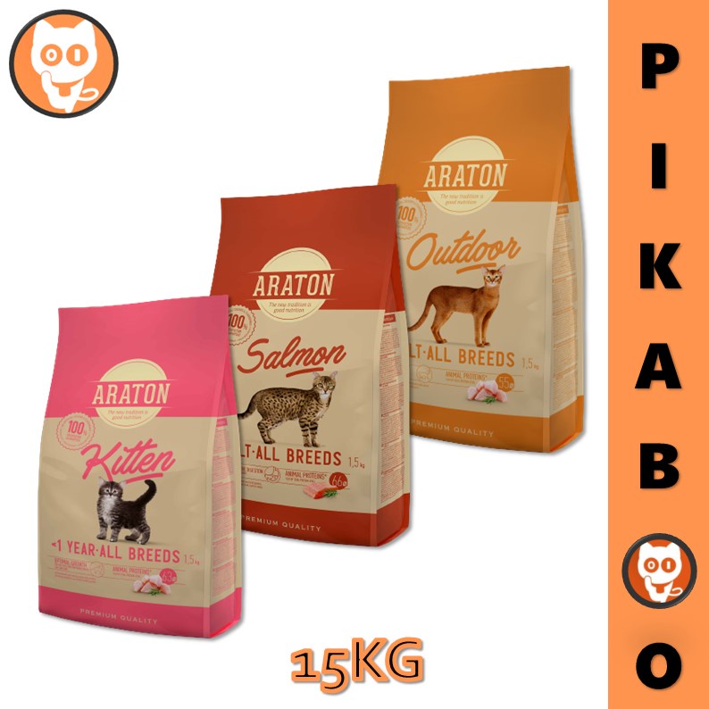 Araton Premium Cat Dry Food 15KG - (Kitten Chicken ,Outdoor Adult ...