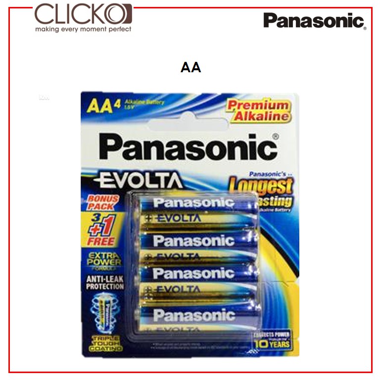 Panasonic Evolta AA 1.5V Alkaline Batteries ( 4 Pack ) | Shopee Malaysia