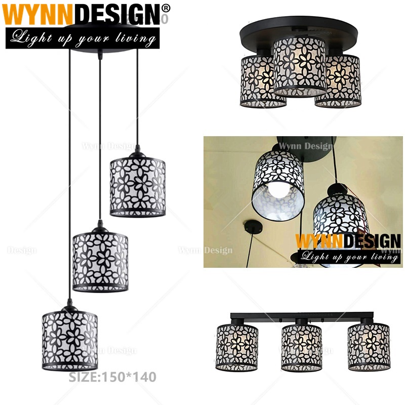 Wynn Design Modern Ceiling Lamp Flower Hanging Light Lampu Hiasan ...