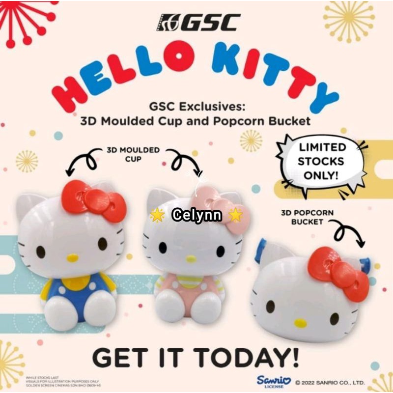 GSC Exclusive Hello Kitty Series Cinema Movie Merchandise 3D Popcorn ...
