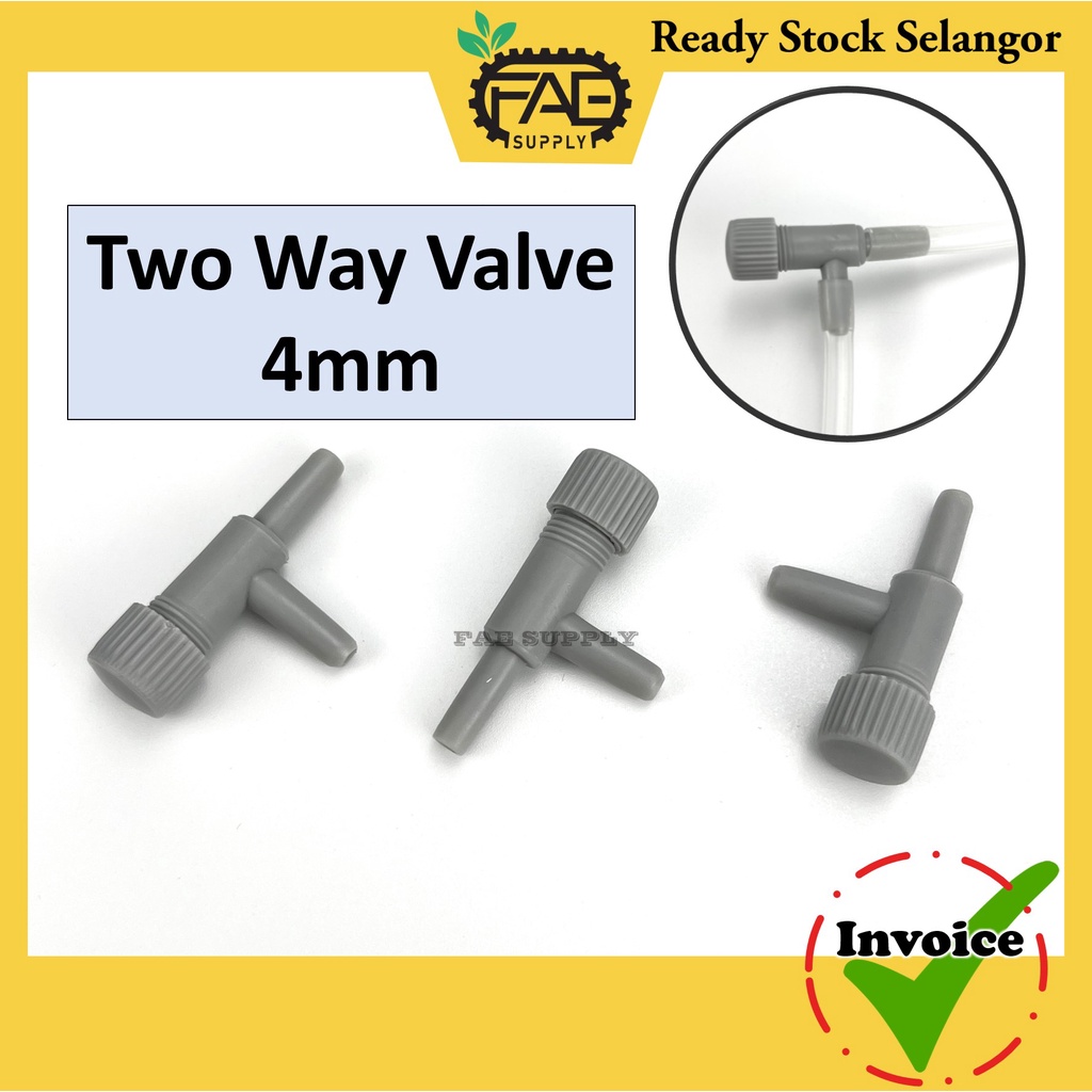 Two Way Check Valve 4mm Air Control Valve Oxygen Air & Water Tube Hose ...