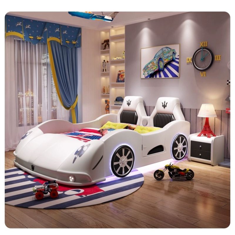 Children's car bed boy new style 1.5m bumblebee bed with storage for ...