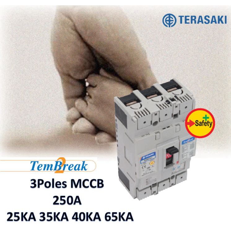 TERASAKI MCCB 250A 25KA 35KA 40KA 65KA 3POLE TEMBREAK2 E250SF S250SF ...