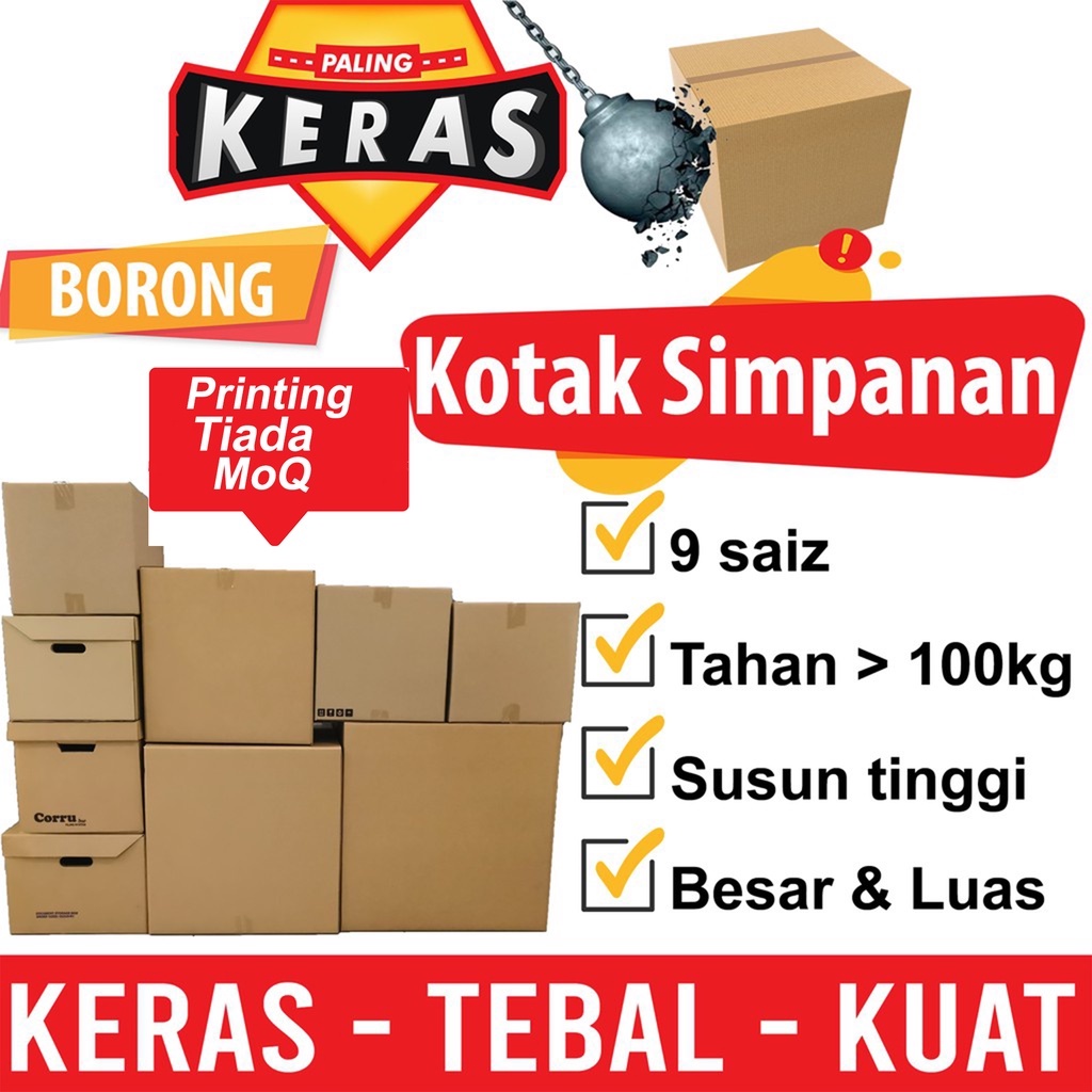 PalingKeras-Kotak Simpanan Kotak Karton Simpan Storage Box Organizer ...
