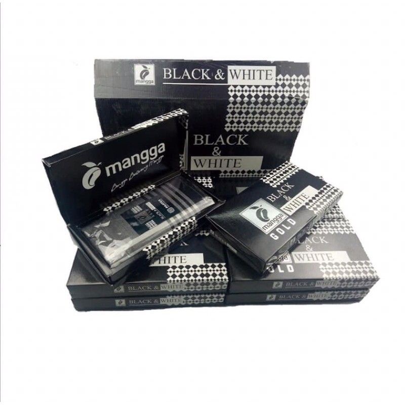 MANGGA GOLD BLACK & WHITE / KAIN PELIKAT MANGGA GOLD / KAIN PELIKAT ...