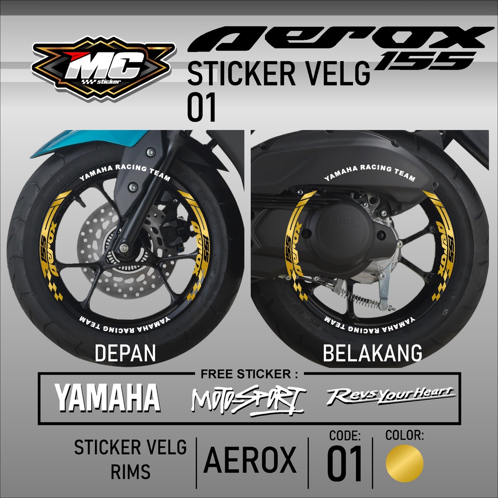 List Of Yamaha AEROX 155 Rims - Motorcycle Accessories Sticker Lis Rims ...
