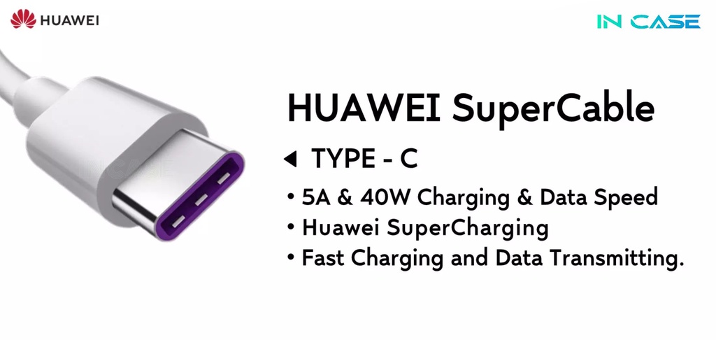 [1 Year Warranty] HUAWEI 5A 40W SuperCharge Type C USB Cable Data Super ...