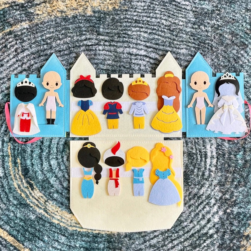 Prince and princess dressing design toy set - Fairy tale castle doll ...