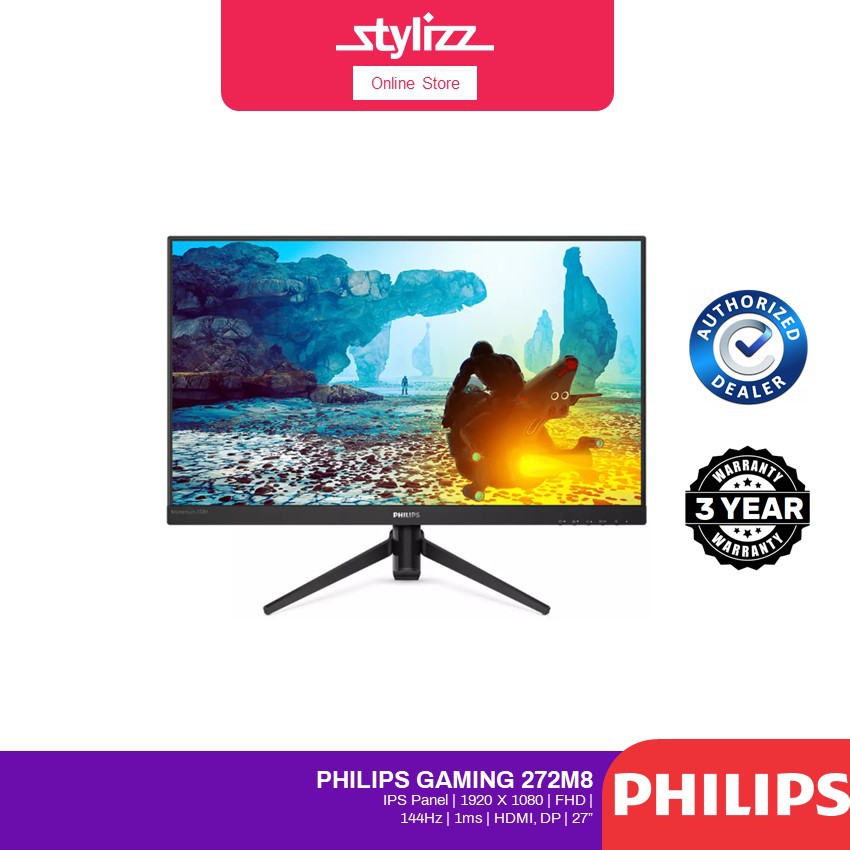 PHILIPS Gaming 272M8 27" 1920X1080 1MS 144HZ HDMI DP VGA IPS MONITOR ...
