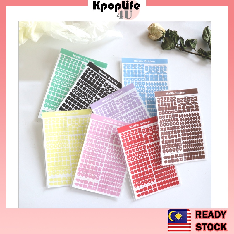 Candy Colourful Korean Alphabet Wording Deco Sticker DIY Photocard ...