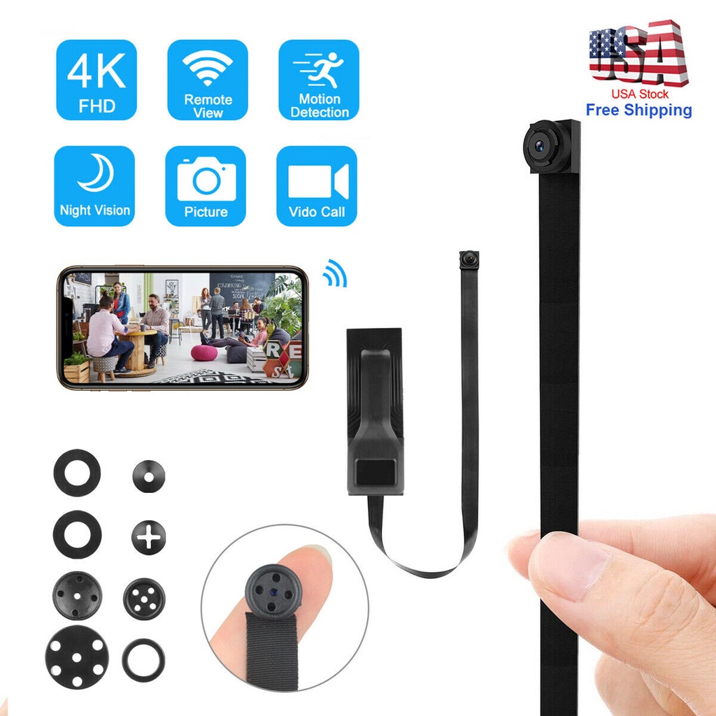 4K Wireless WIFI IP DIY Hidden Screw Pinhole HD Mini Camera Video DVR ...