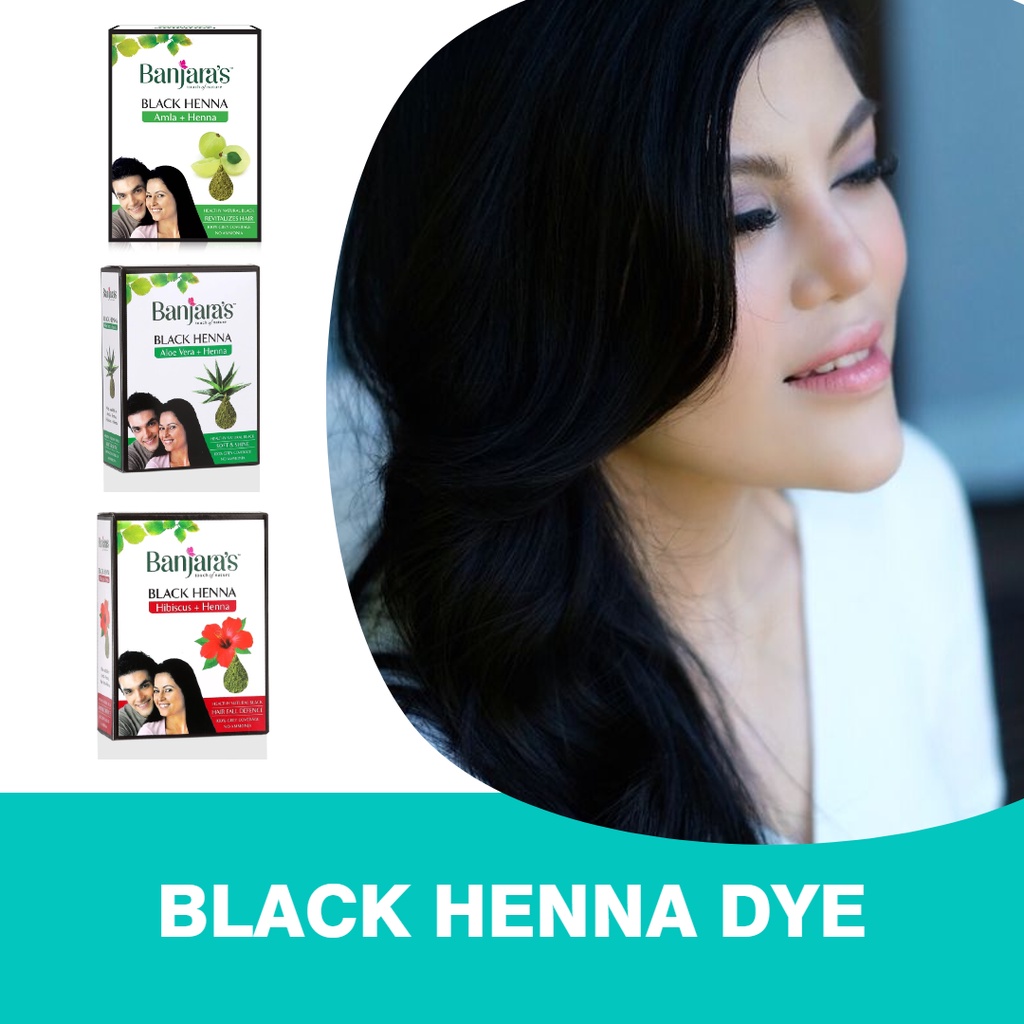 Banjara's Black Henna Hair Dye 50g (10g x 5N) - Amla, Aloe Vera ...