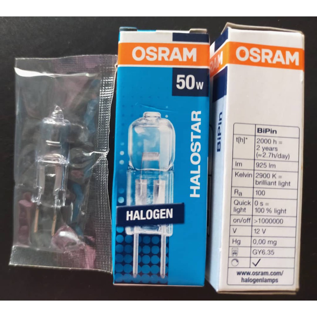 Osram 64440 12V 50W GY6.35 Halostar Halogen Capsule Bulb | Shopee Malaysia