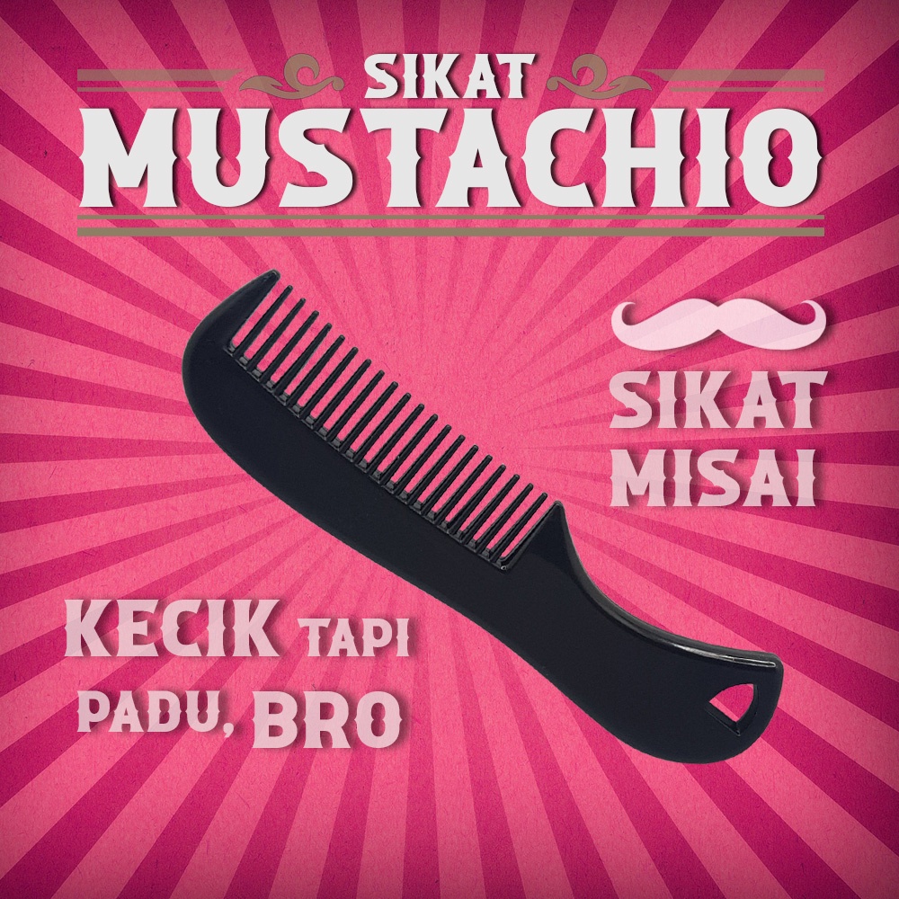 [M'sia Ready Stock] Moustache Comb For Mustache Grooming - Sikat Misai ...
