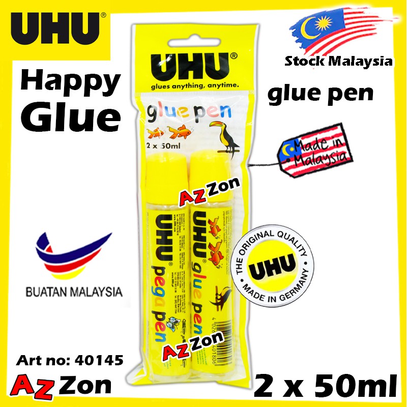 UHU Happy Glue 50ML 2 IN 1 #40145 #UHU #Happy #Glue #Pen | Shopee Malaysia