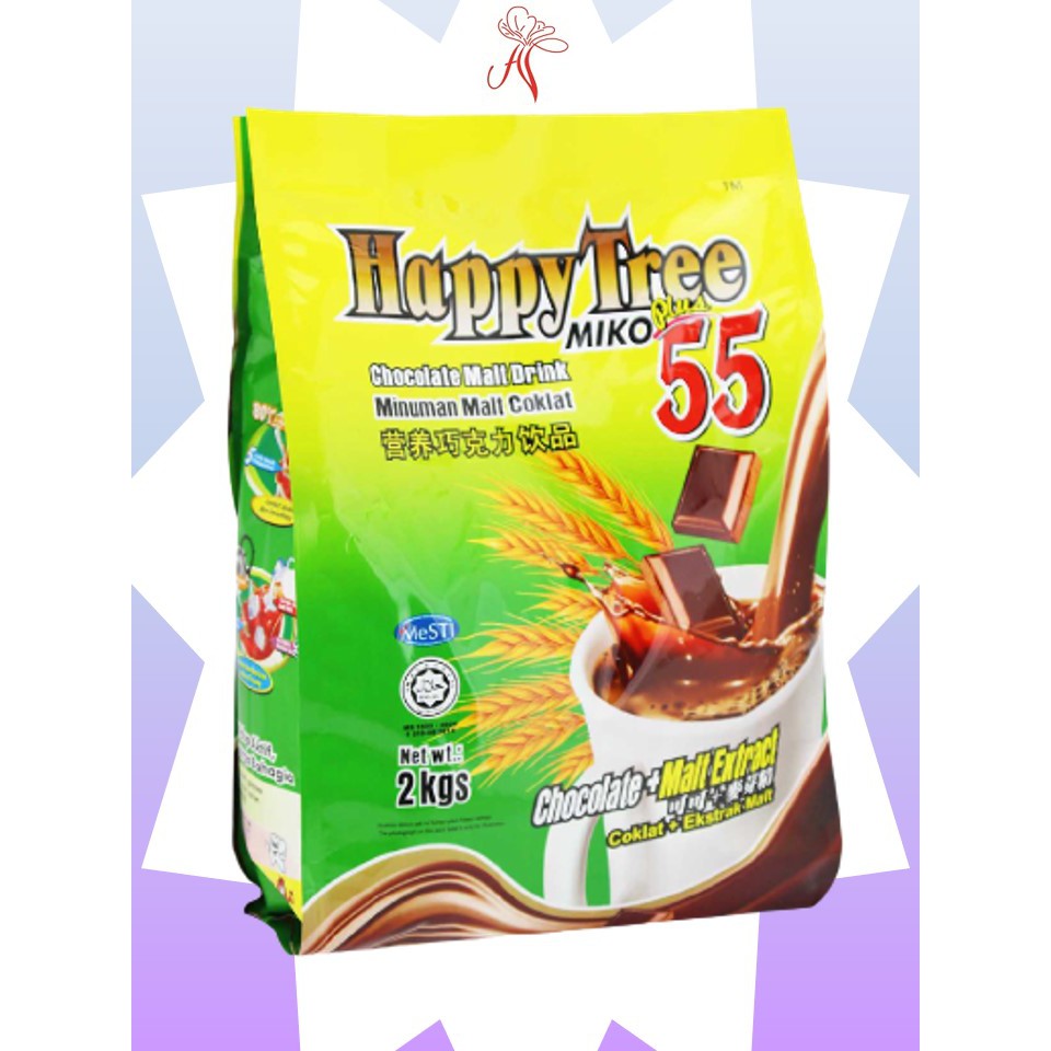 Happy Tree Chocolate Malt Powder 2kg |Minuman Malta Coklat/Serbuk Air ...