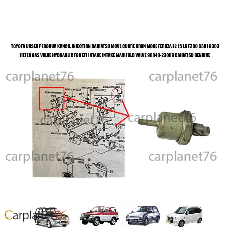 TOYOTA UNSER PERODUA KANCIL DAIHATSU MOVE CUORE GRAN FEROZA F300 FILTER ...