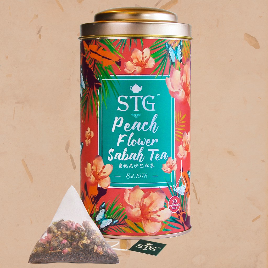 STG Deluxe Series Peach Flower Sabah Tea_20's Pyramid Tea Bag 蜜桃花沙巴红茶 ...