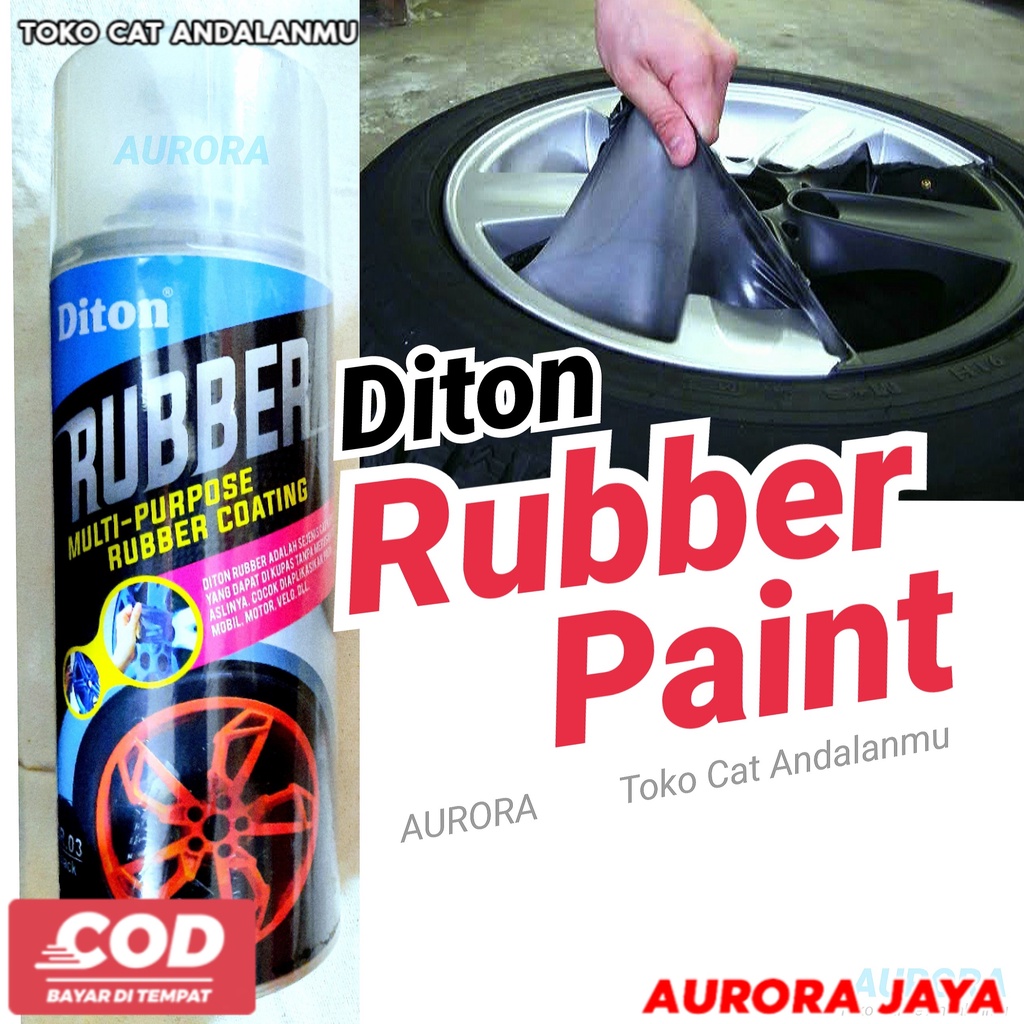 HITAM Diton Rubber Paint Black Black Rubber Paint Raber 400cc - Toko ...