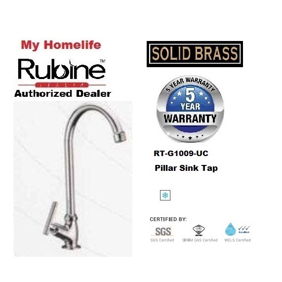 RUBINE RT-G1009-UC KITCHEN PILLAR SINK TAP FAUCET | Shopee Malaysia