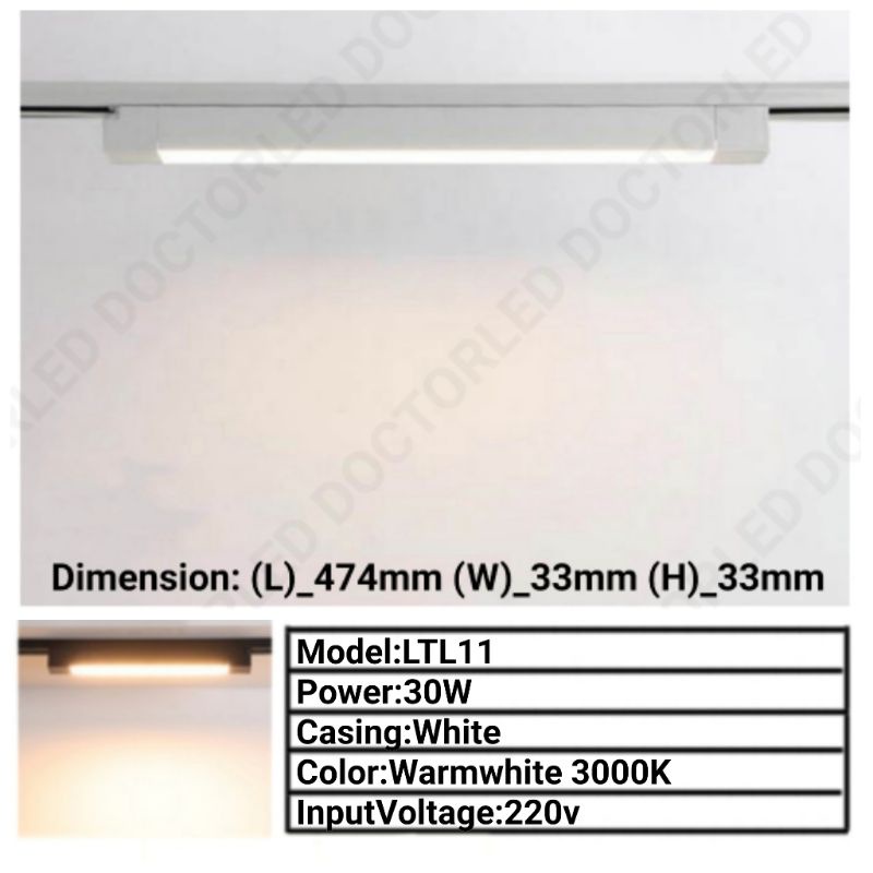 [DoctorLED] Linear Track Light 30W 50W LED Track Light Using Track Rail ...