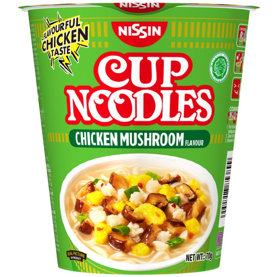Nissin Cup Noodle Chicken Mushroom Flavor 70g [HALAL] | Shopee Malaysia