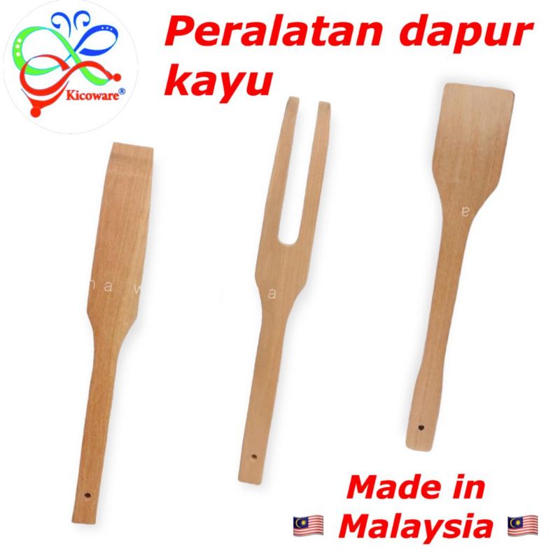 SUDIK KAYU /PAPAN KAYU / GARPU KAYU / WOODEN FORK / WOODEN TURNER ...