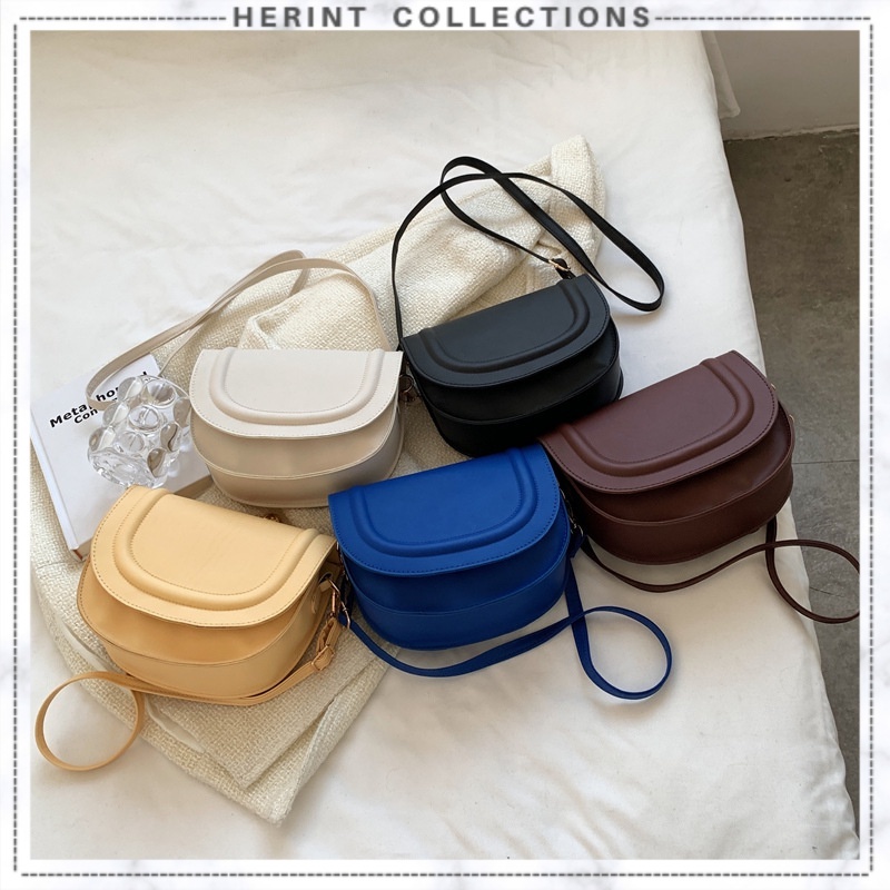 Women Classic Sling Bag Korea Style PU Leather Outing Casual Shoulder ...