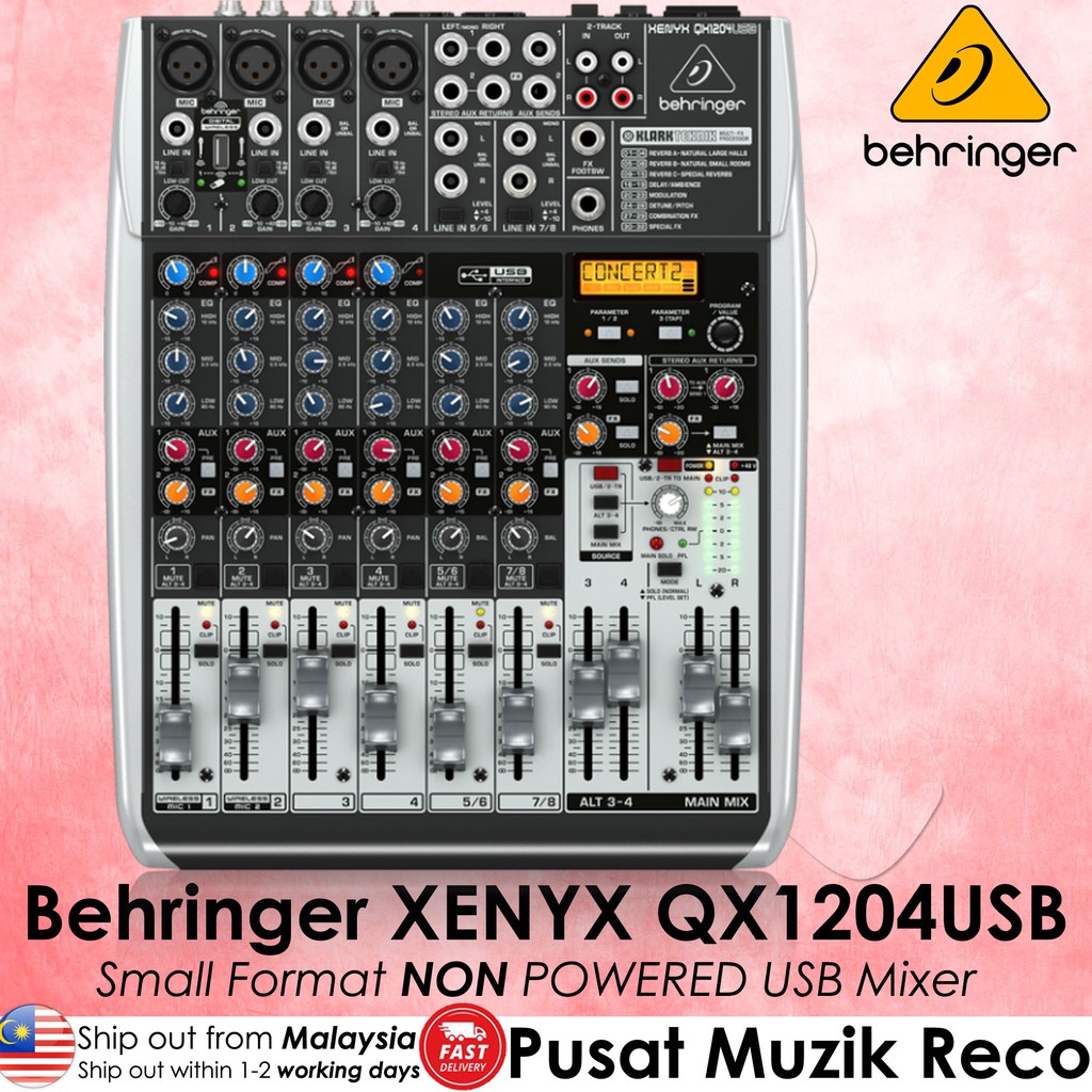 Behringer XENYX QX1204USB Small Format Mixer | Shopee Malaysia