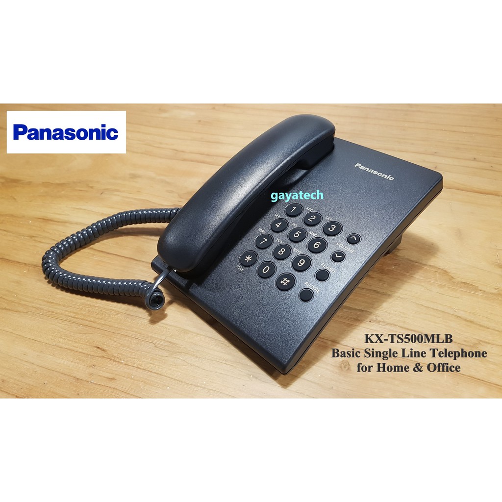 Panasonic KX-TS500 Single Line Telephone-Black (TM, Maxis, Time - House & Office Use) - Ready ...