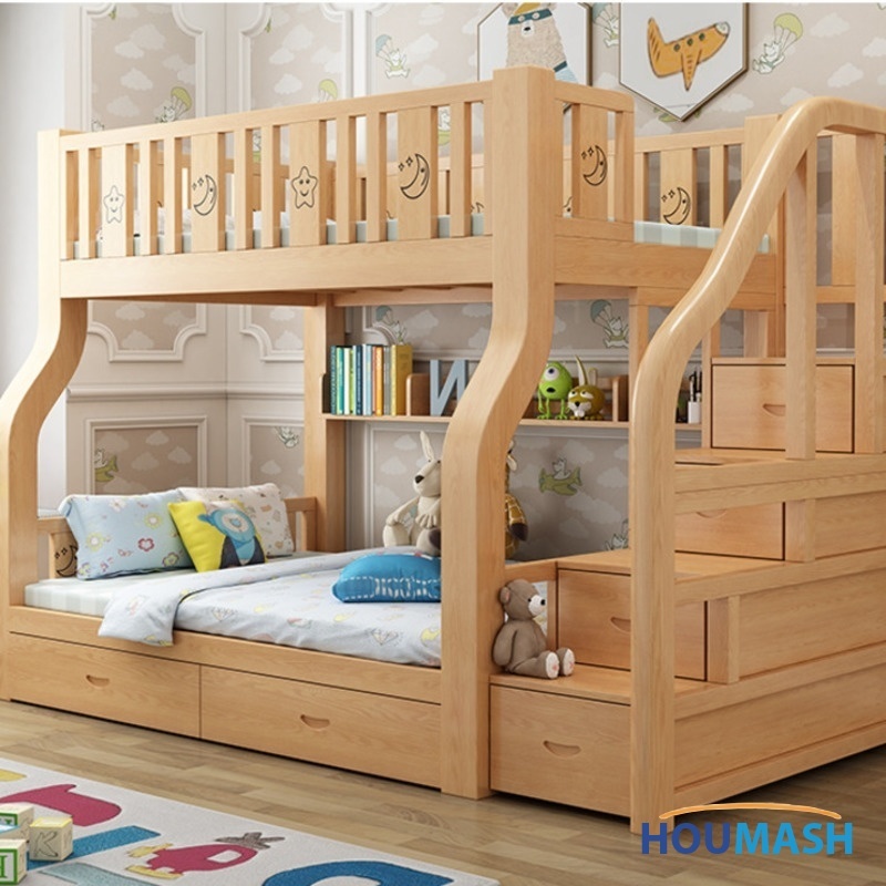 Bed Children Bunk Kids Bed For Kids, Solid Wood Double Decker Bed Multi ...