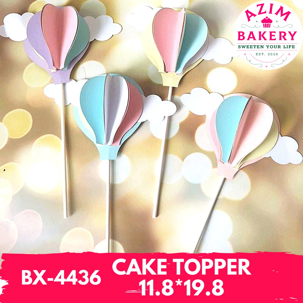Balloon Cake Topper (1pc) Kek Topper Belon | Balloons Cake Topper Cake ...