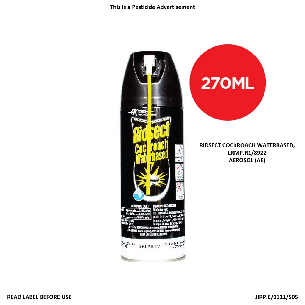 Ridsect Cockroach Waterbased (270ml) | Shopee Malaysia