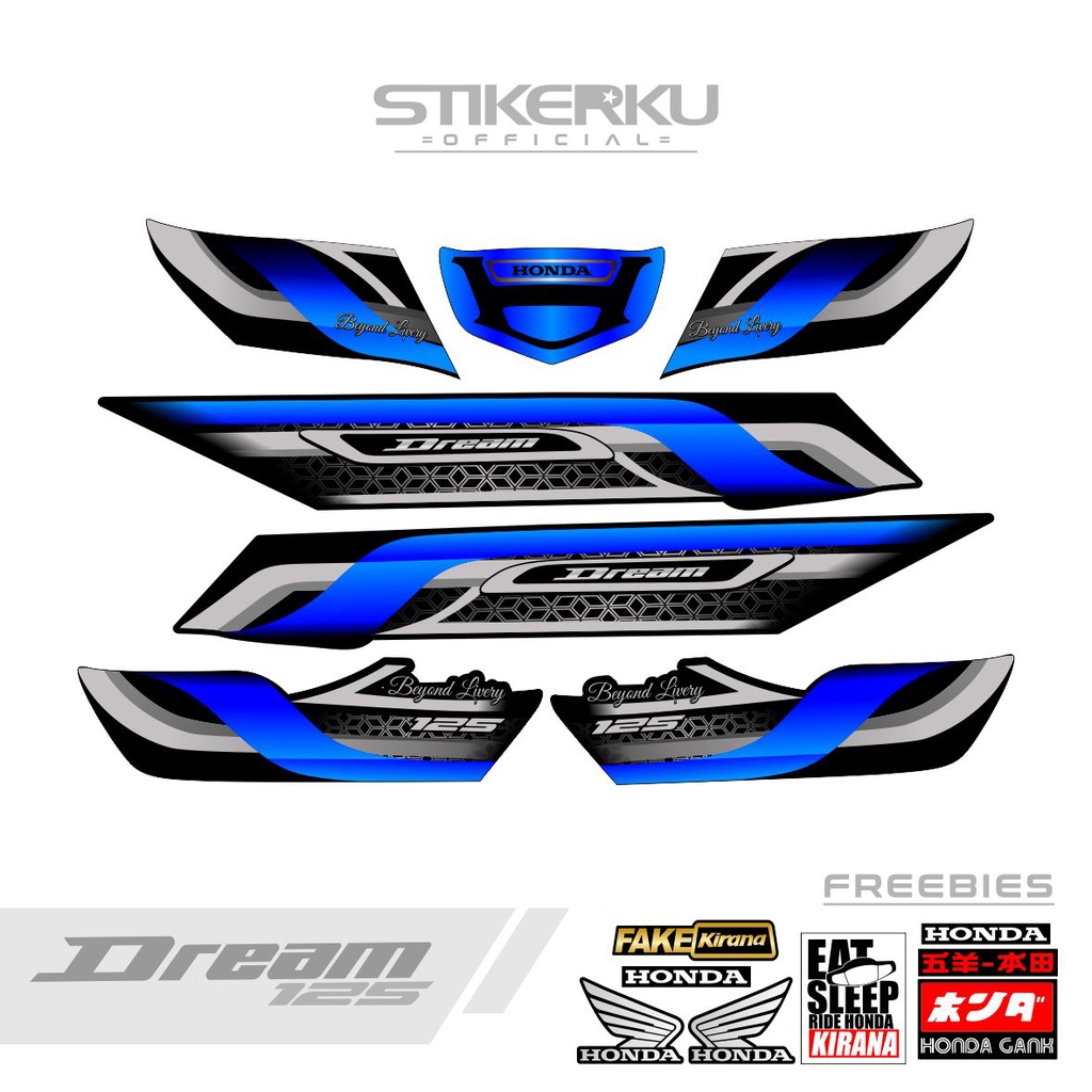 Dream 125 DECAL STOCK / HONDA KIRANA STICKER / KIRANA 125 STICKER ...