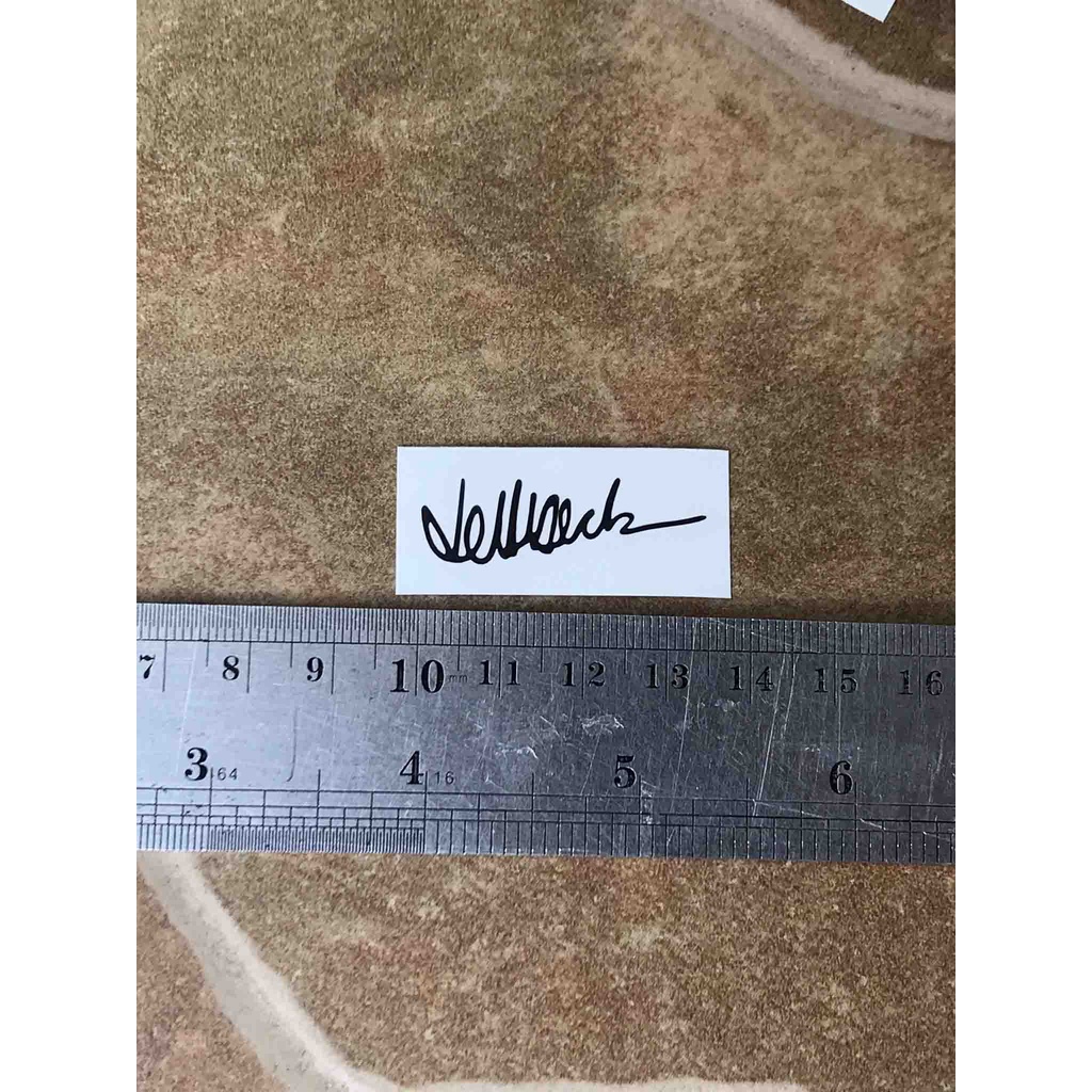 Jeff Beck Signed Sticker Signature Autograph Logo Headstock Sign ...