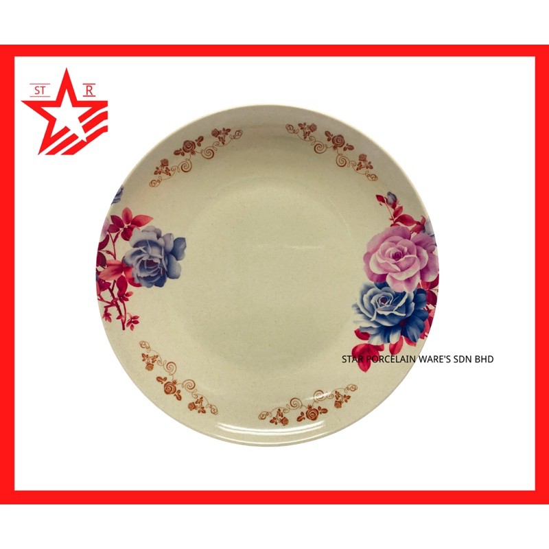 PINGGAN DAGING Melamin (PURPLE ROSE)2010A 10" Pinggan Makanan Segera ...