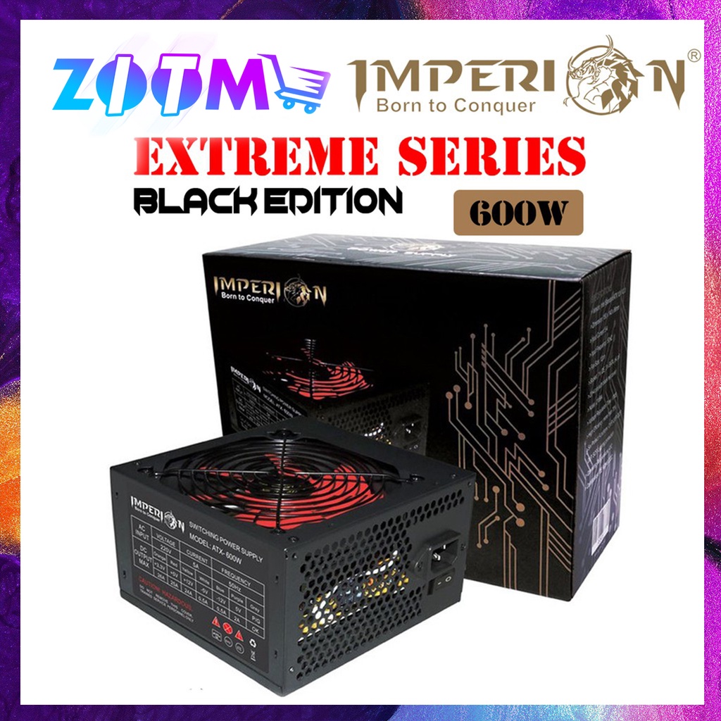 IMPERION GAMING ATX-600W EXTREME SERIES BLACK EDITION PSU | Shopee Malaysia
