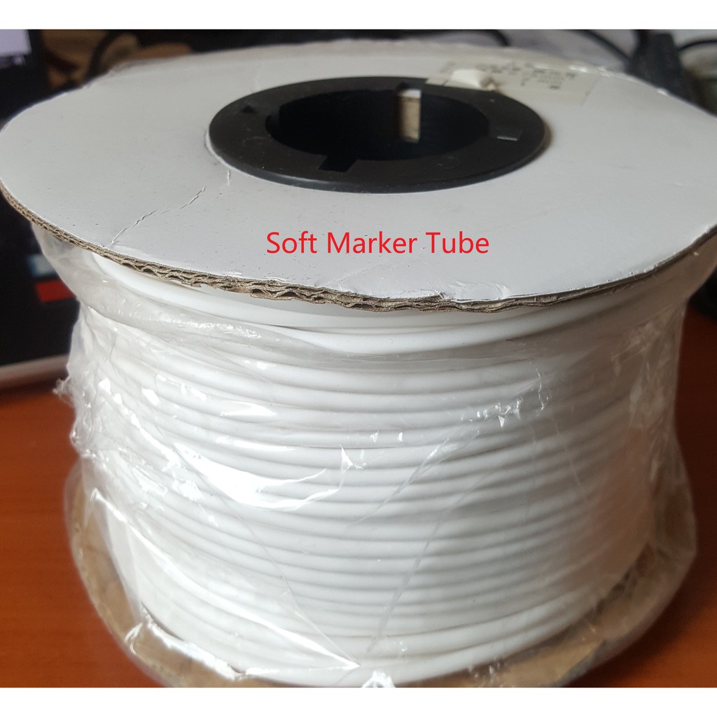 Marker Tube, Soft & White 0.75mm, 1.0mm, 1.5mm, 2.5mm, 4.0mm, 6.0mm, 8 ...
