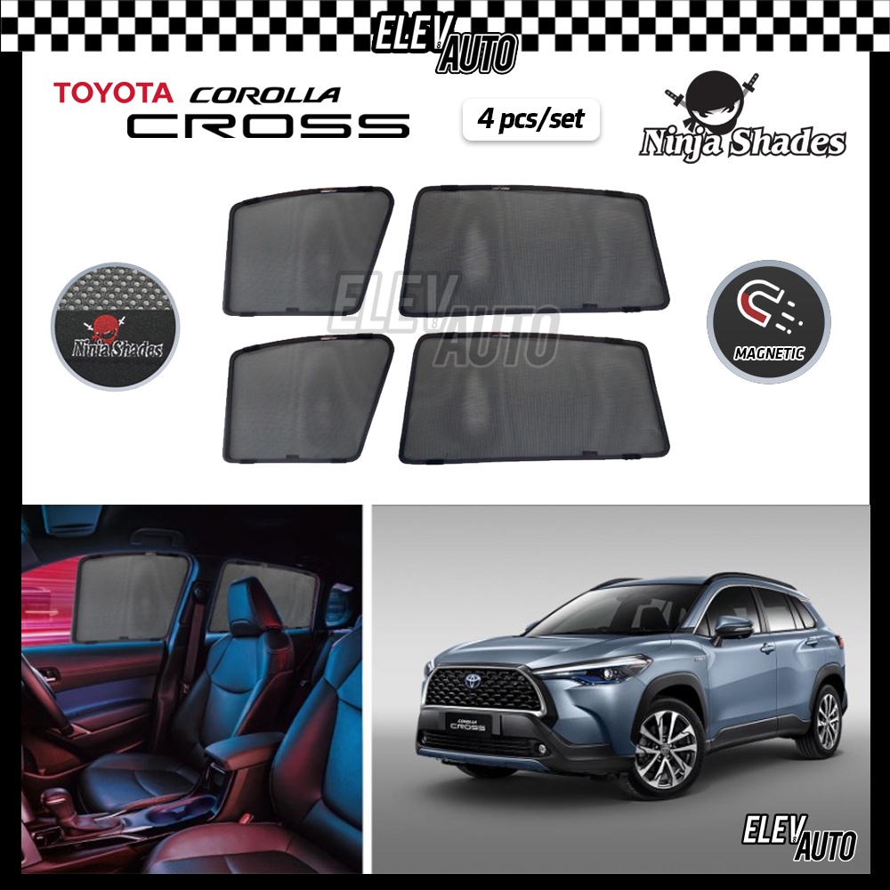 Toyota Corolla Cross Ninja Shades Magnetic Sunshades Sun Shade Curtain ...